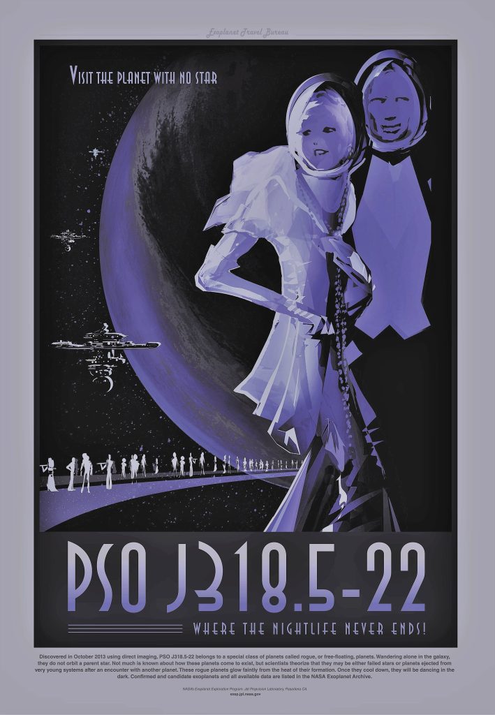 PSO J318 Space Travel Poster – Rogue Planet Poster, NASA Poster, JPL ...