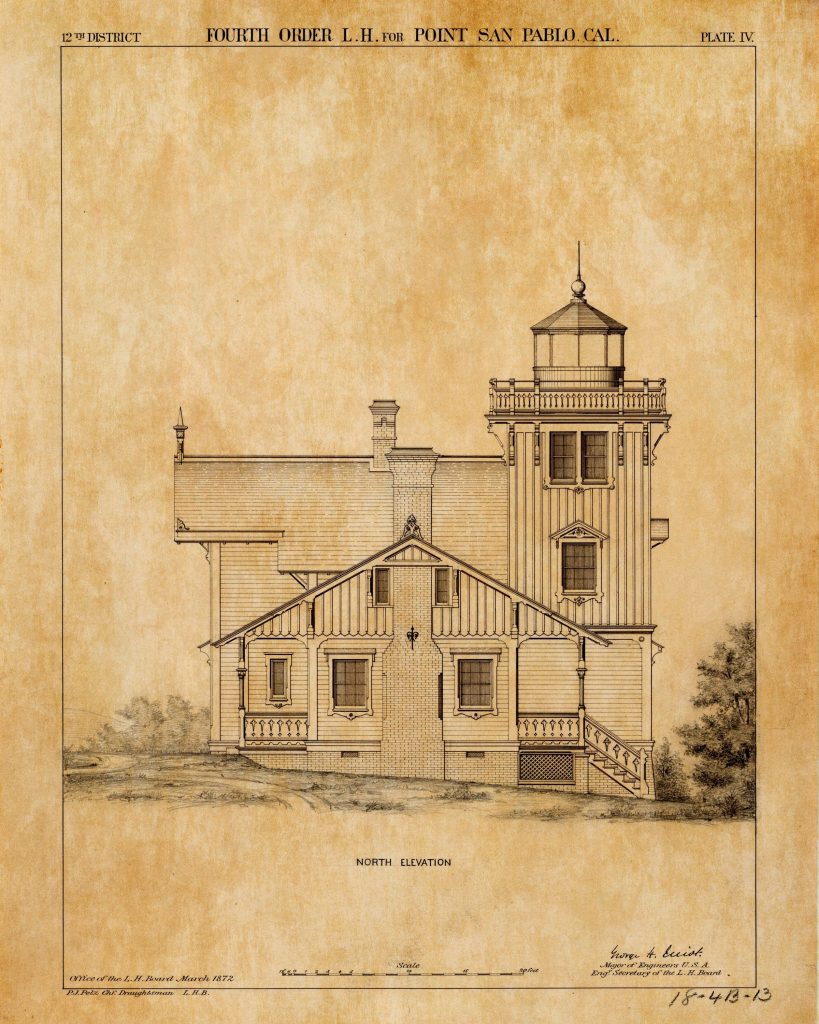 East Brother Island Lighthouse Elevation Drawing – California ...