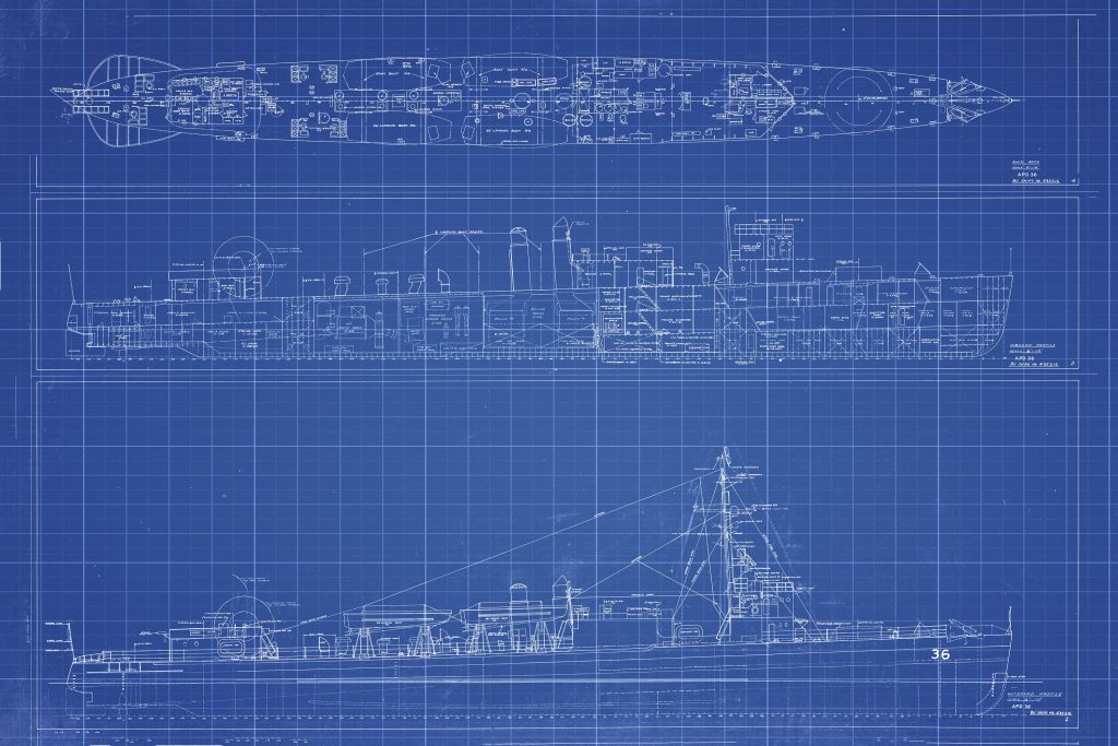 USS Greene Blueprint Drawing – Navy Ship Blueprint, Battleship ...
