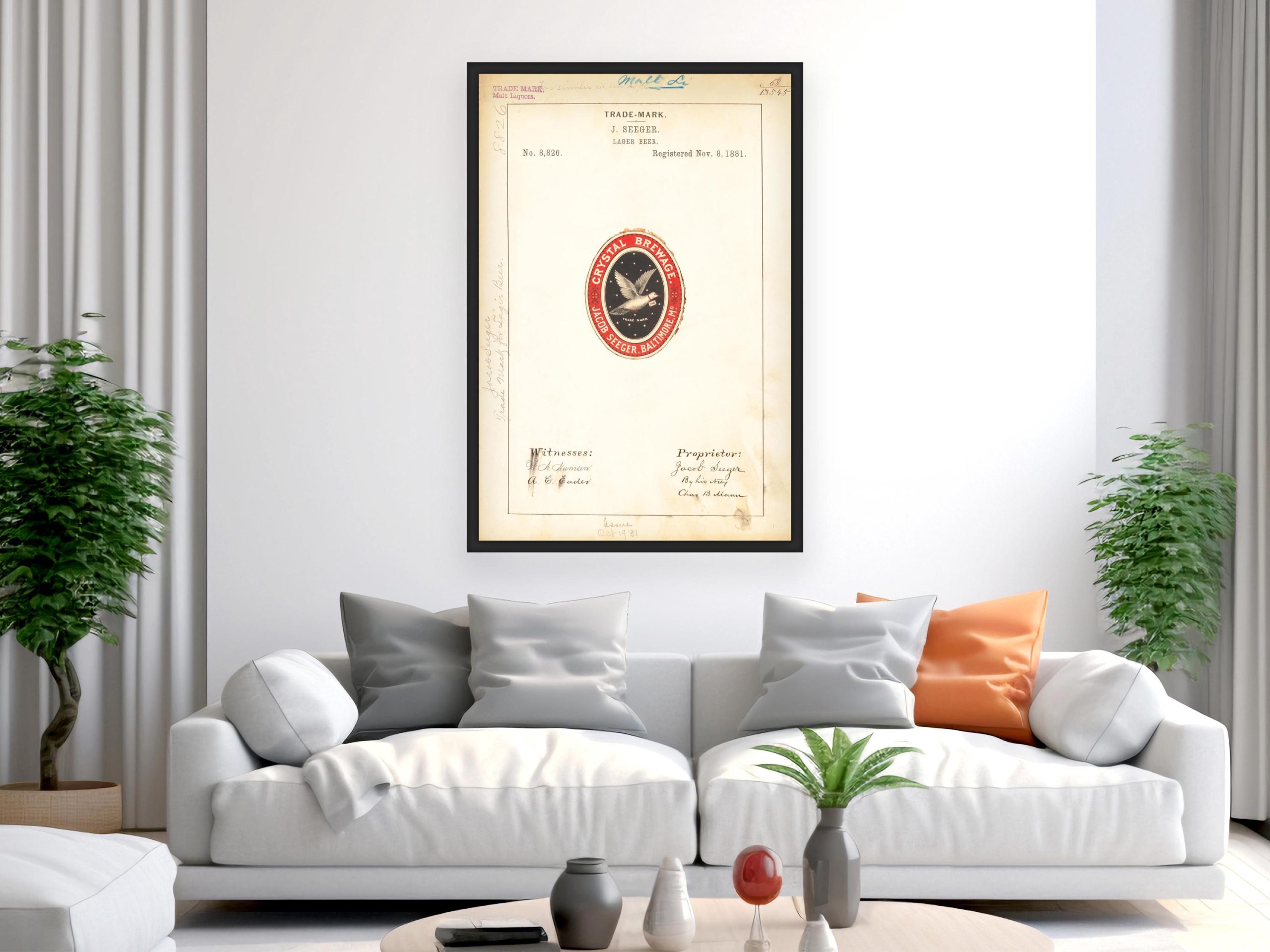 Lager Beer 1881 Poster – Vintage Beer Branding, Classic Brewery Label ...