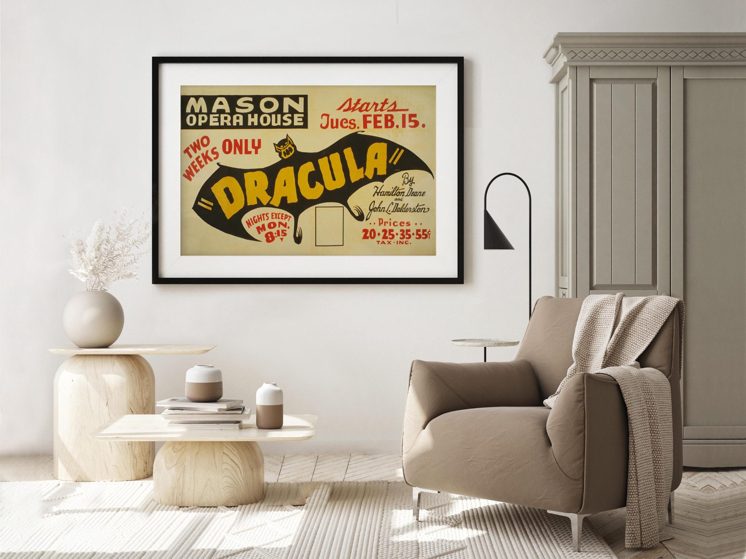 Mason Opera House Dracula Poster – Classic Theater Advertisement ...