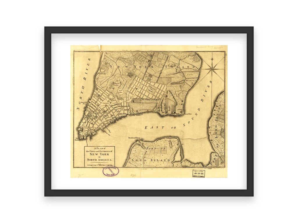 18th Century Map of New York City and Environs – Historic Urban ...