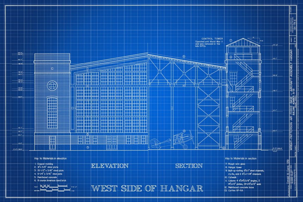 Air Force Hangar Elevation Drawing – Wright-Patterson Air Force Base ...