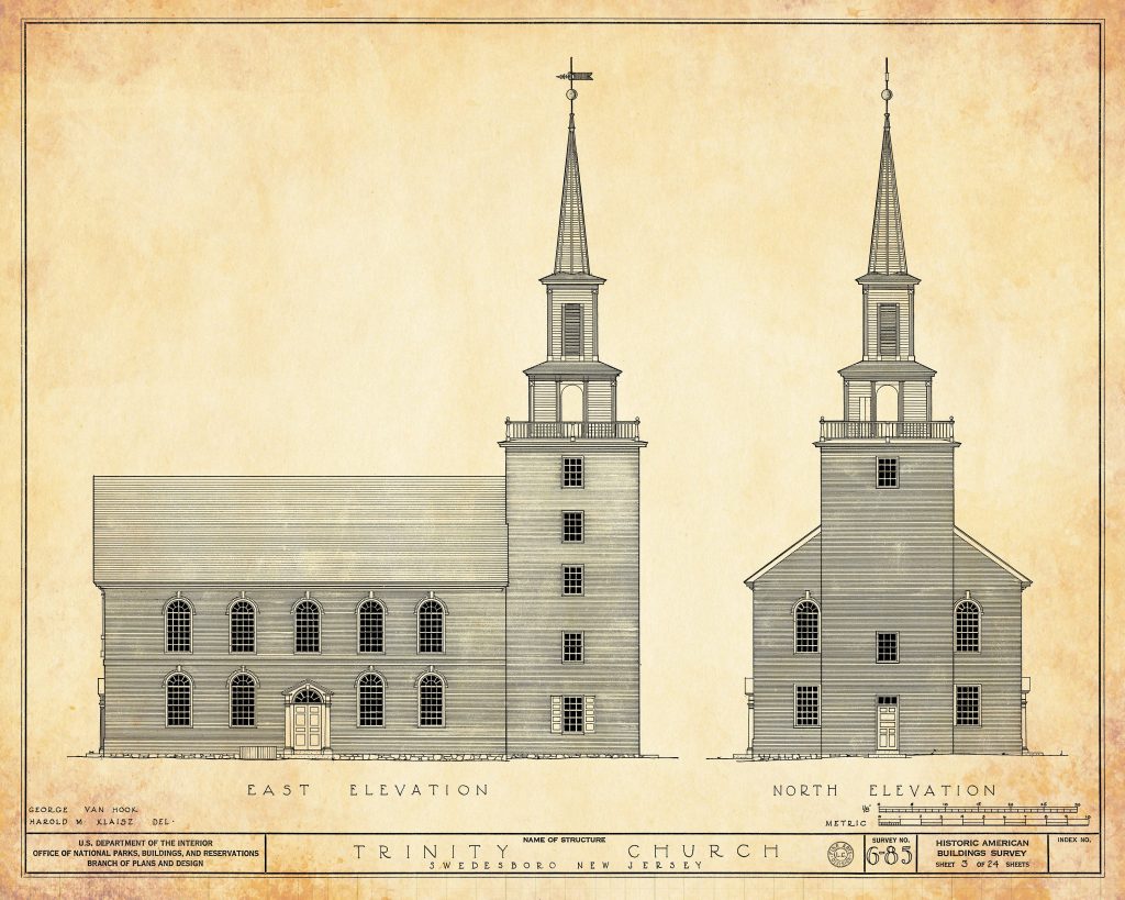 Swedesboro Trinity Church Elevation Drawing – New Jersey Church ...